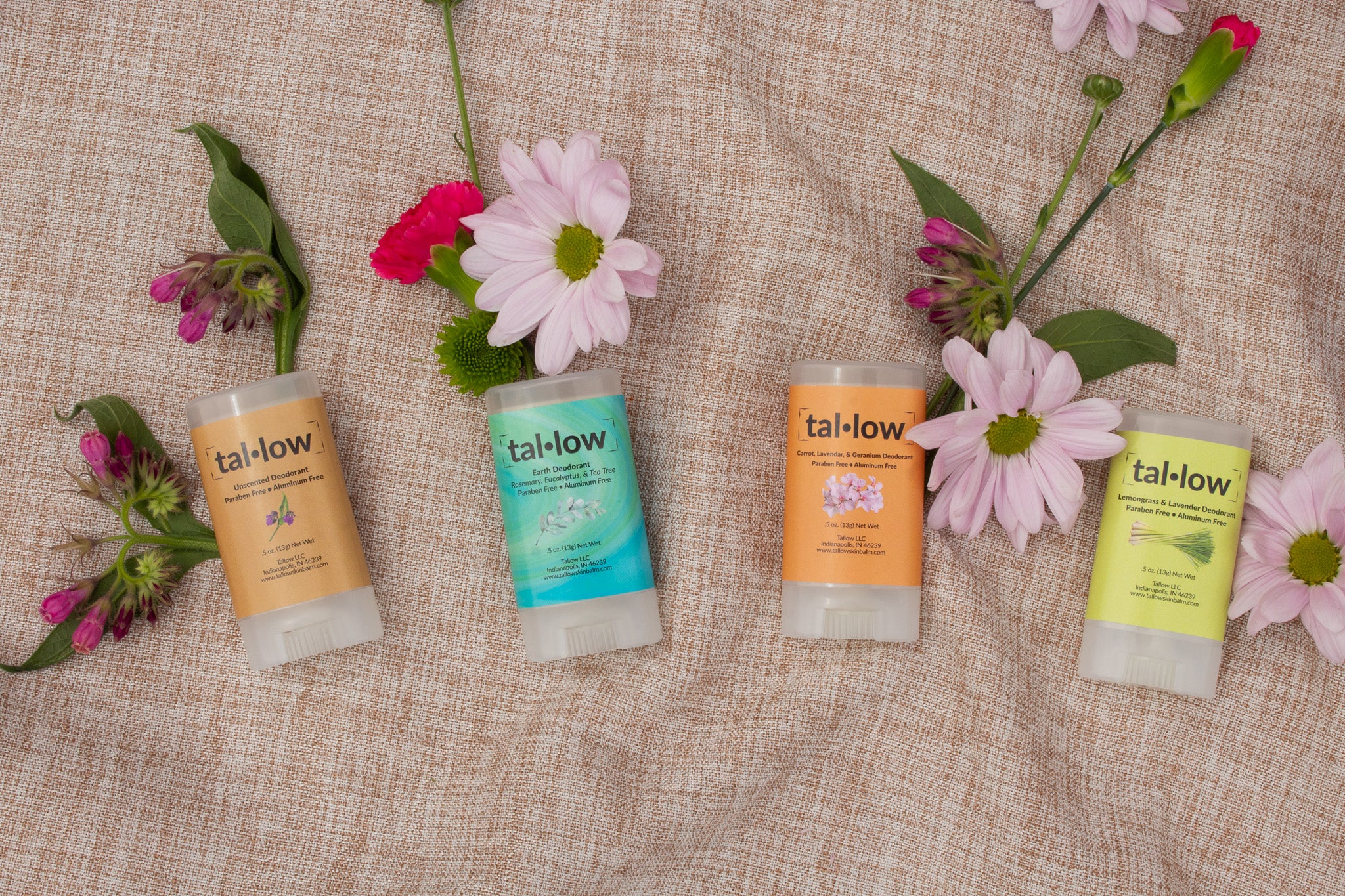 Deodorant Sampler Set of 4 - 0.5 oz. | Tallow LLC